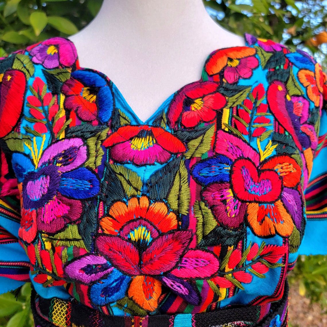 Guatemalan Elegance Dress for Women, Very Vibrant Colors, Handmade ...