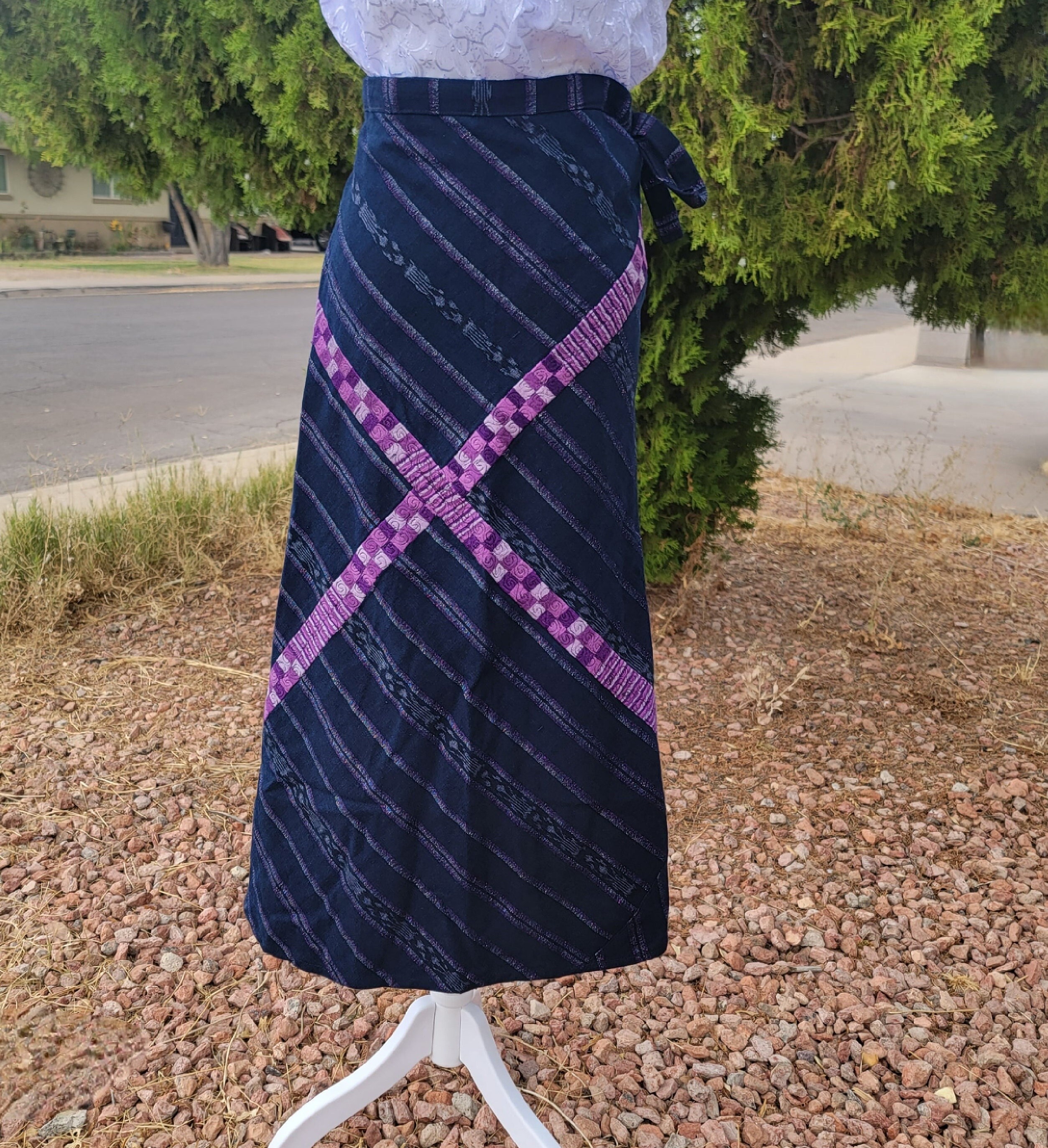 Guatemalan Wrap Skirt, Overlapping Skirt, Vintage Skirt, Marbled Skirt ...