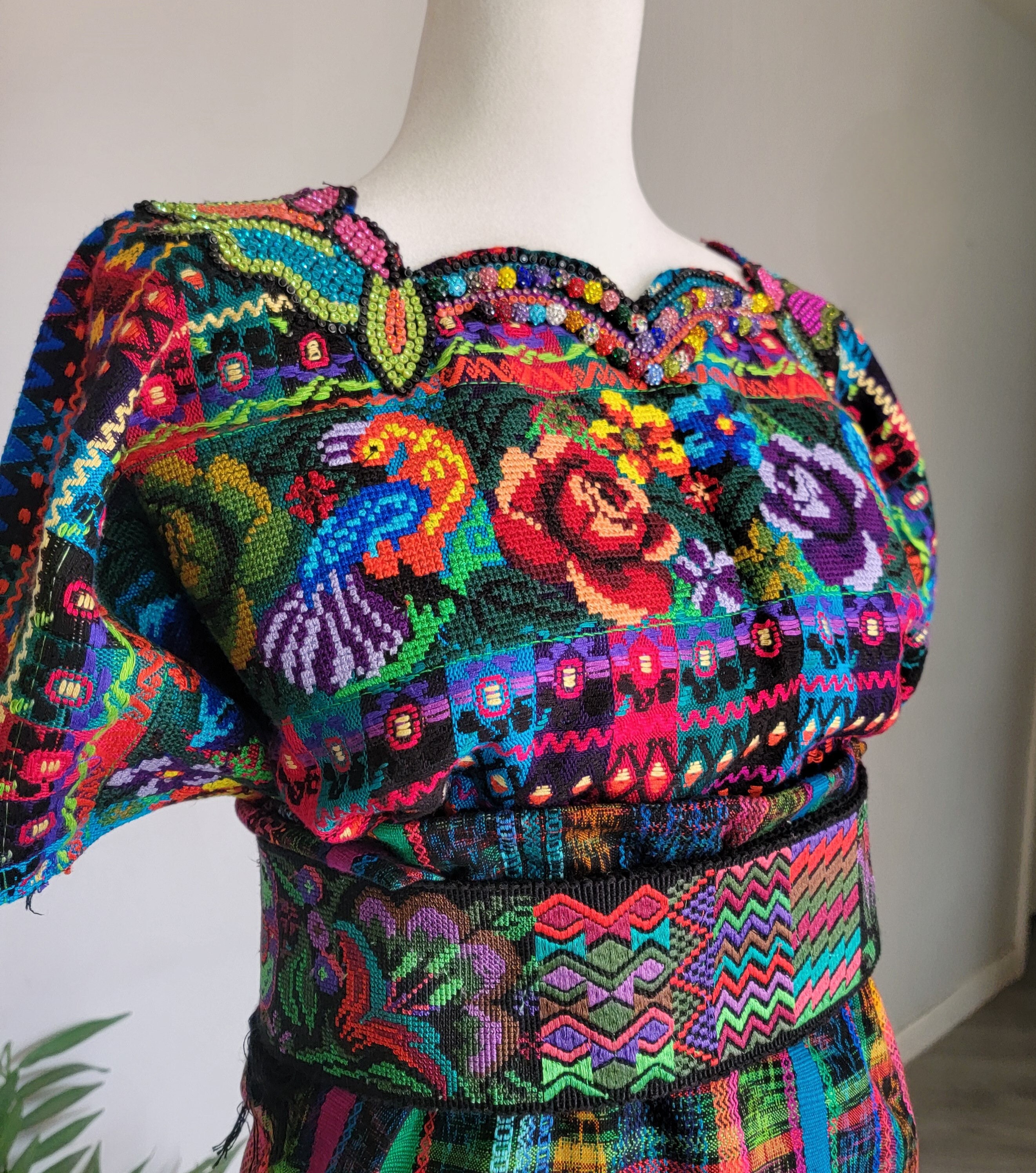 Guatemalan Elegance Dress for Women, Very Vibrant Colors, Digitized ...