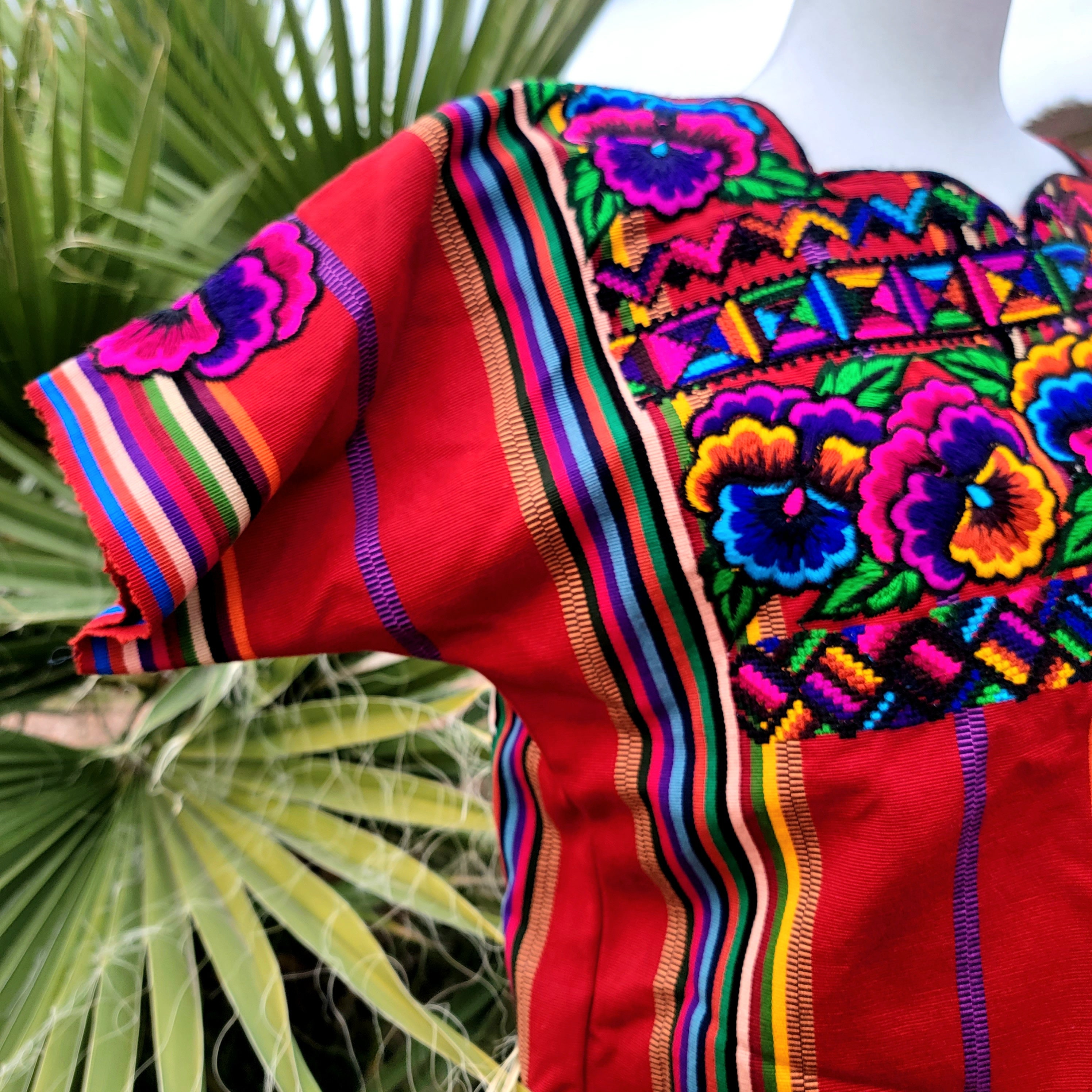 Typical Guatemalan Guipil, Blouse Made With Backstrap Loom, Hand and ...