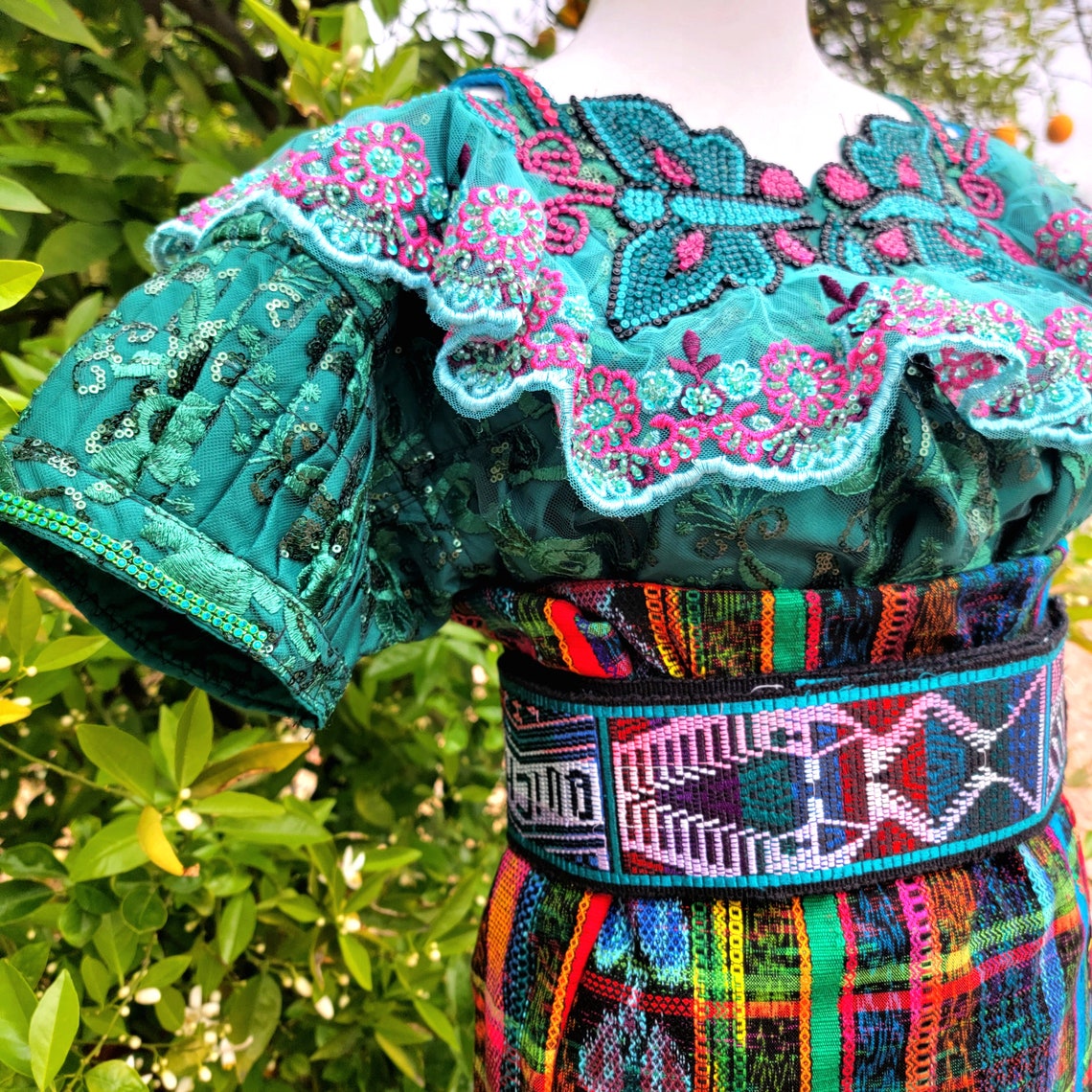 Guatemalan Elegance Dress for Women, Very Vibrant Colors, Typical ...