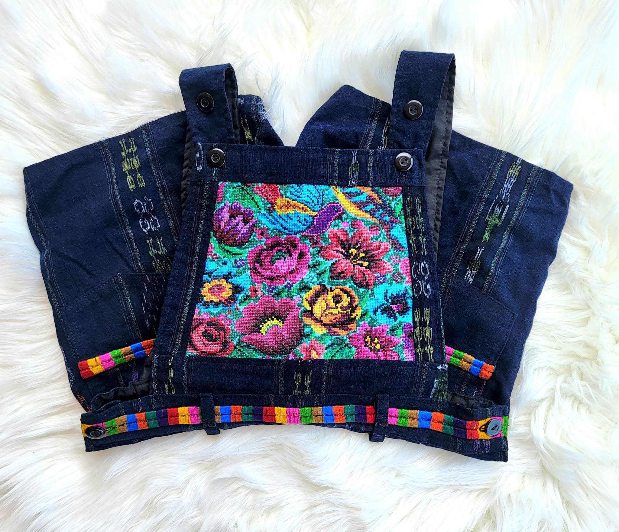 Typical Overalls Guatemalan, Embroidery in Front, Unique Güipil Design ...