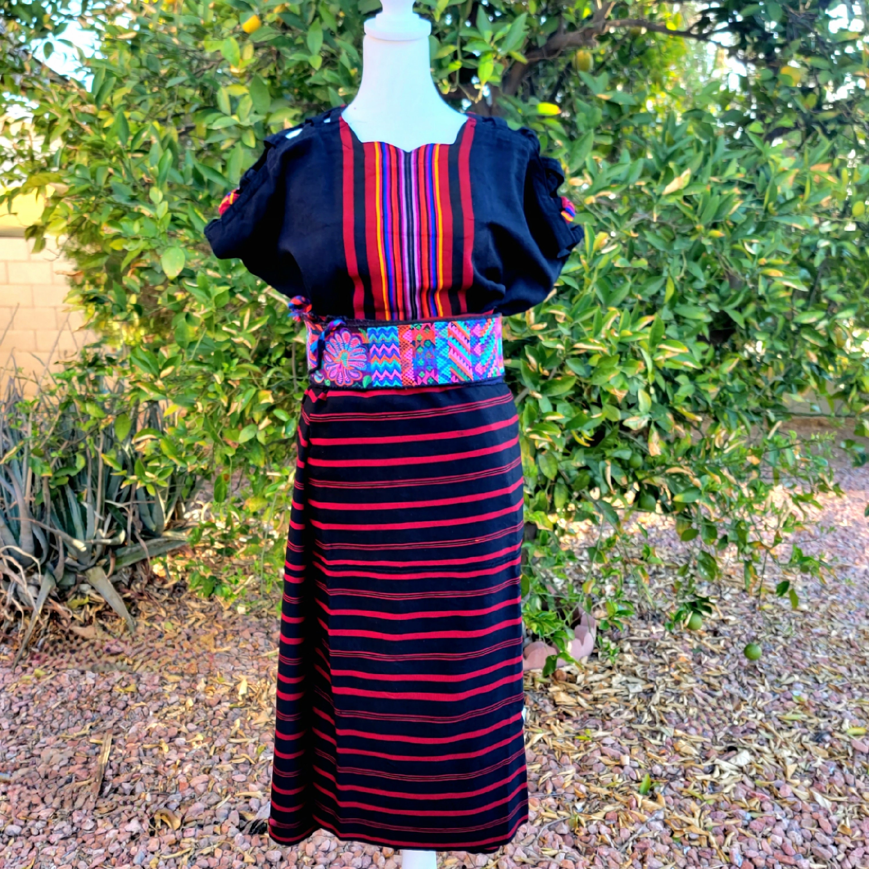 Colotenango Dress, a Traditional Attire From Guatemala, Crafted Using a ...