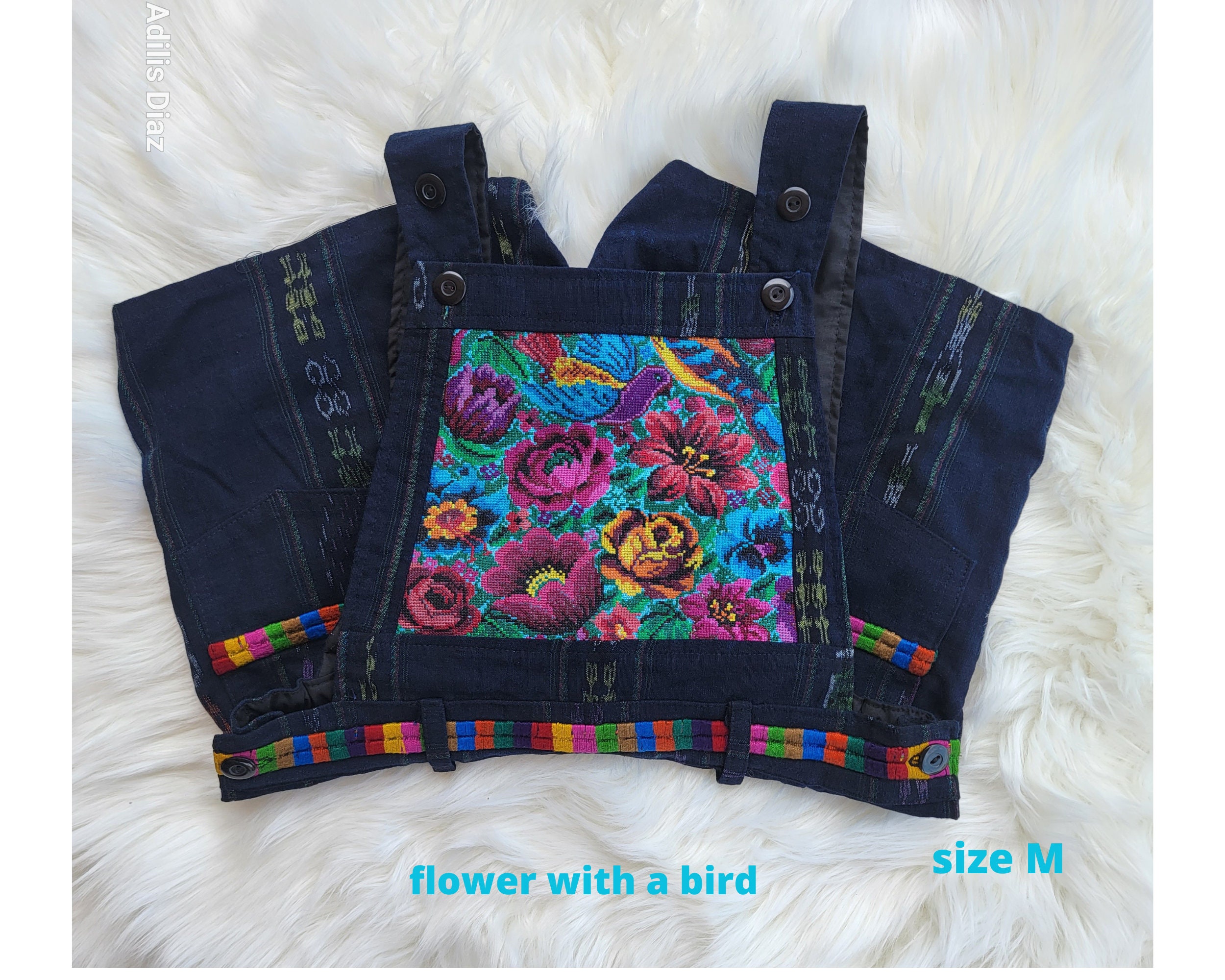 Typical Overalls Guatemalan, Embroidery in Front, Unique Güipil Design ...