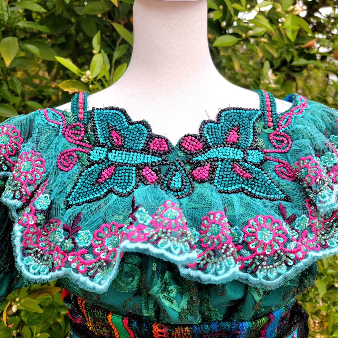 Guatemalan Elegance Dress for Women, Very Vibrant Colors, Typical ...