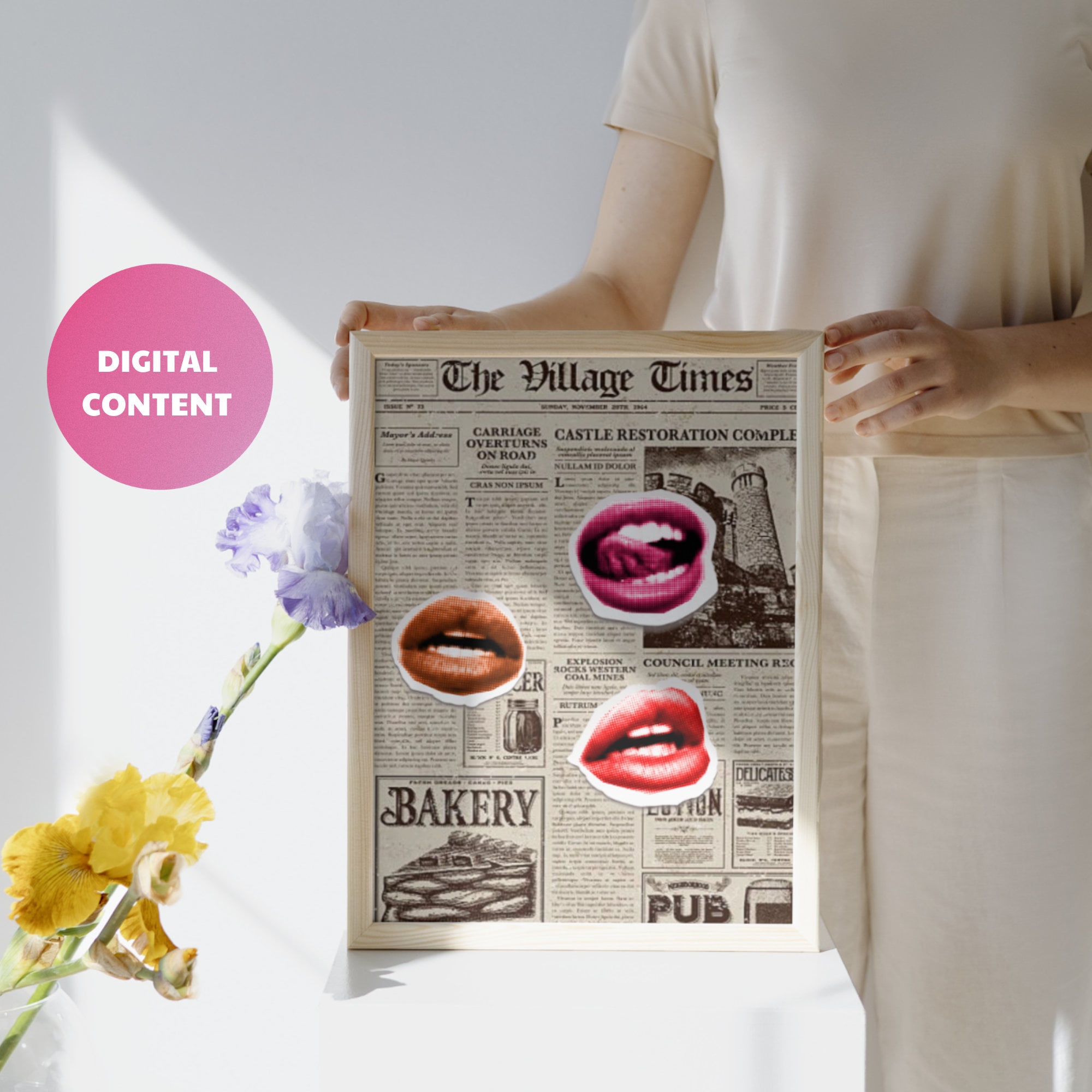 Newspaper Poster I Retro Poster I Digital Print Newspaper I Newspaper ...