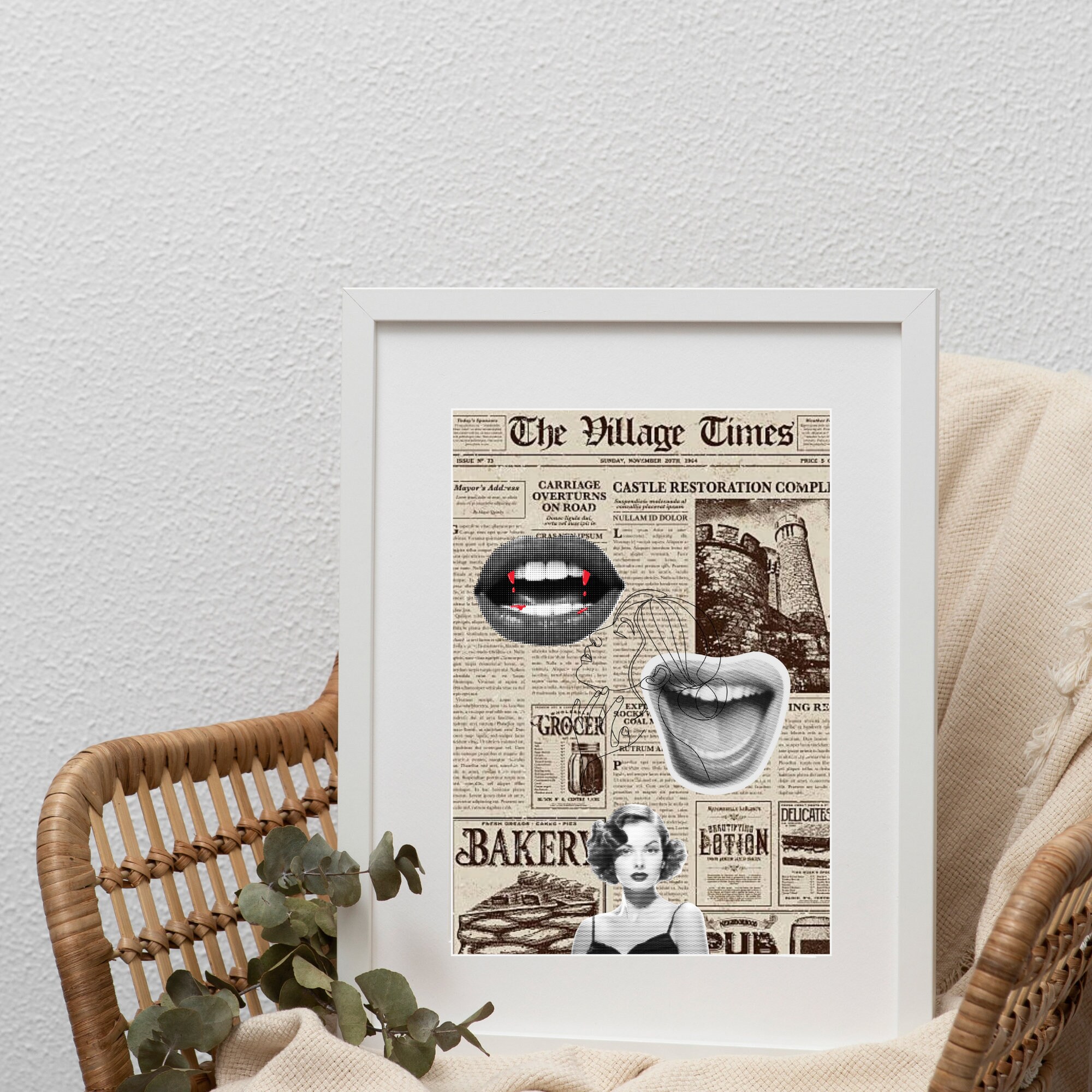 Newspaper Poster I Retro Poster I Digital Print Newspaper I Newspaper ...