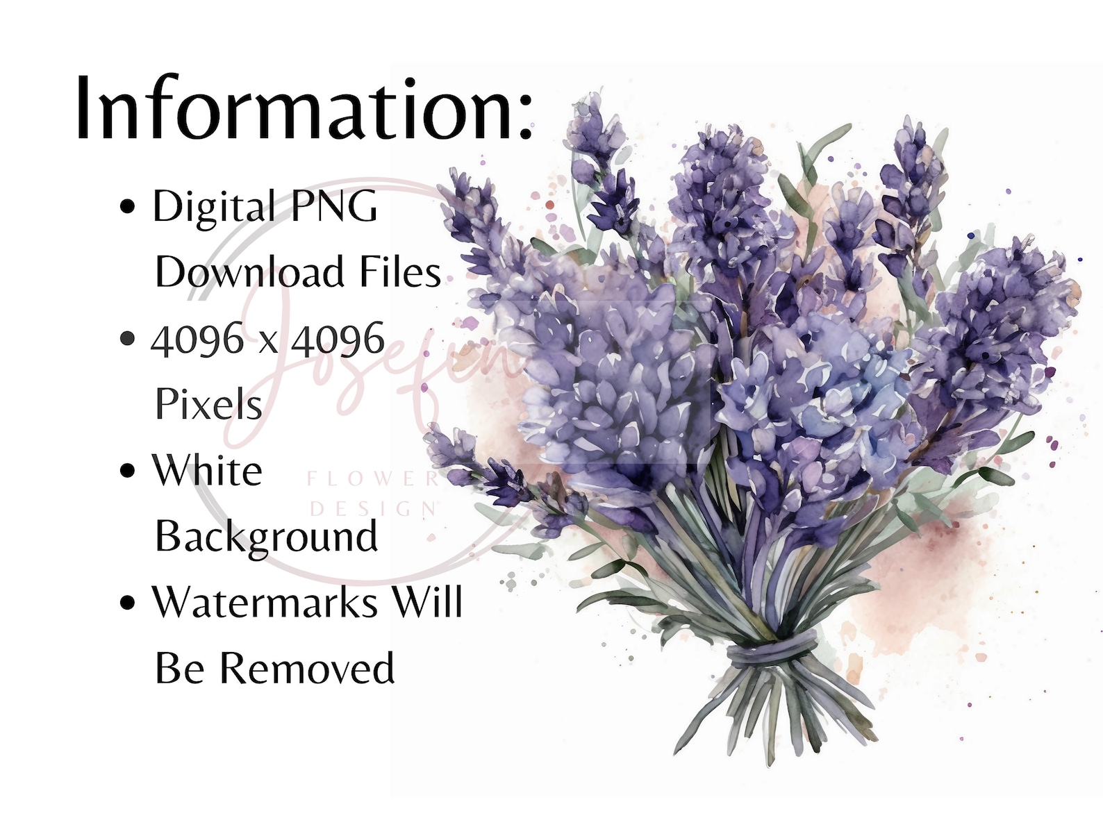 Watercolor Lavender Flower Clipart Bouquets for Card Making Lavender ...