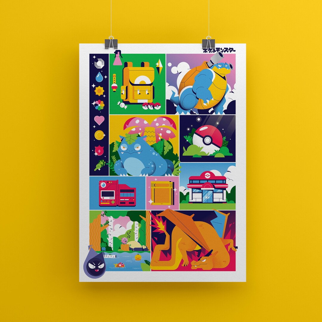Poster Pokemon Vector Design - Etsy
