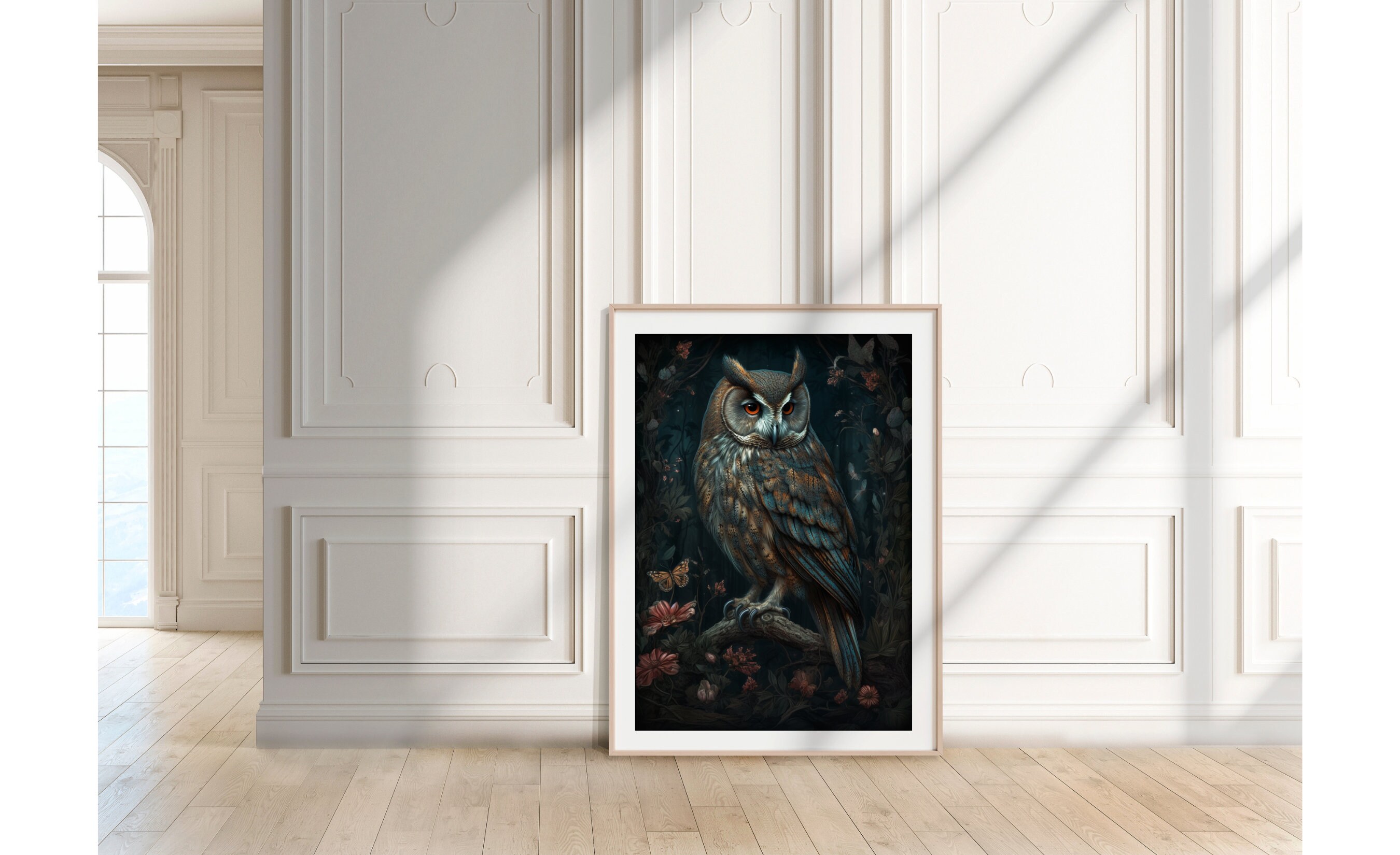 Owl Painting - Dark Cottagecore Artwork - Owl Wall Art - Witchy Room ...