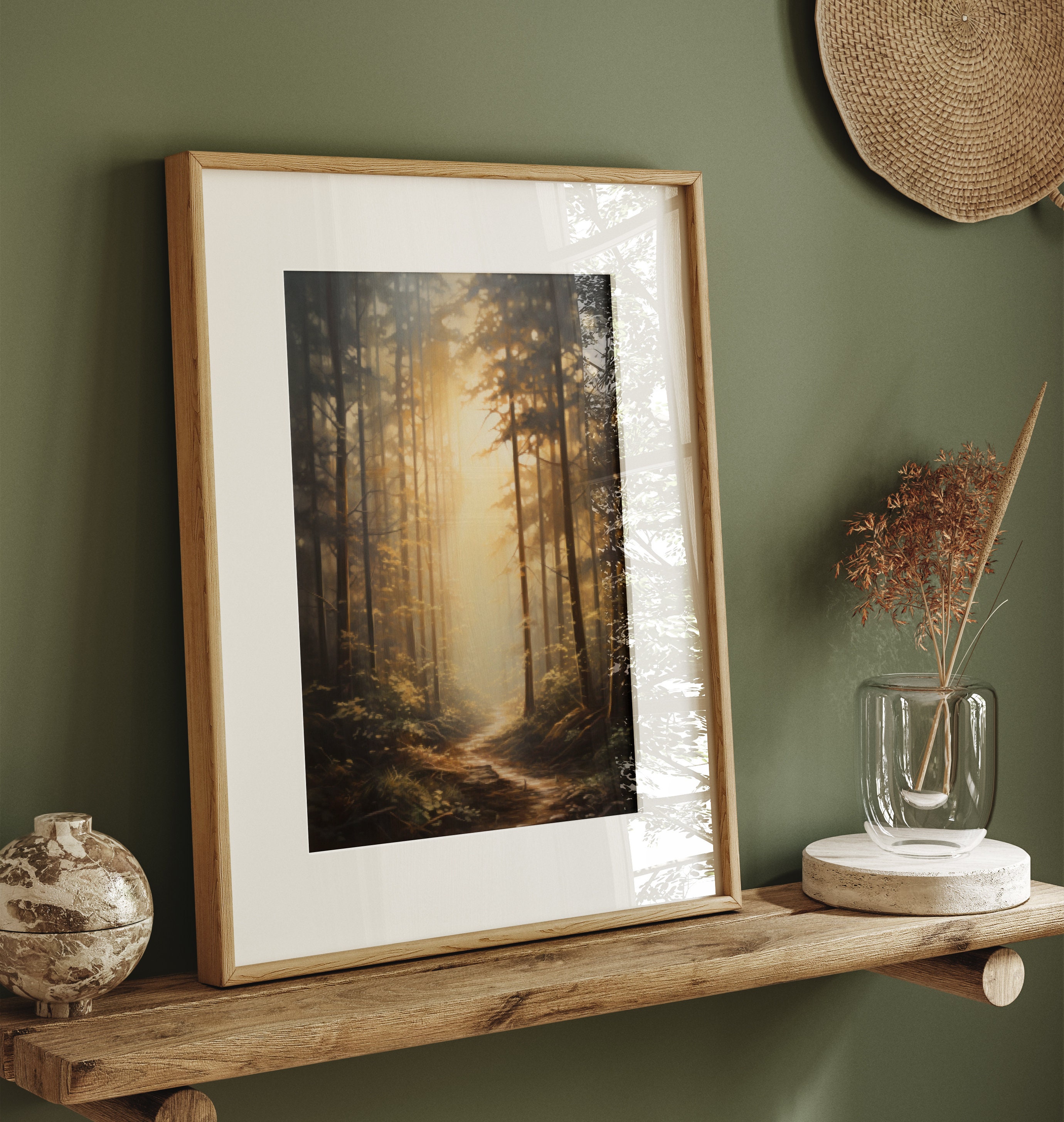 Forest Walk - Dark Cottagecore Prints - Moody Vintage Art - Dark Forest ...