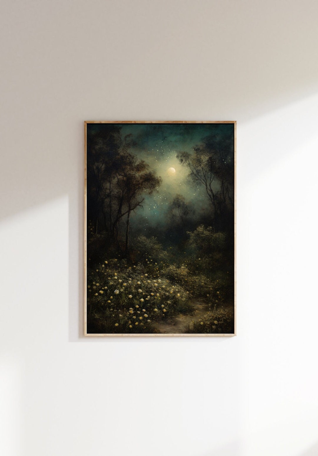 Midnight Walk - Dark Cottagecore Prints - Moody Vintage Art - Dark ...