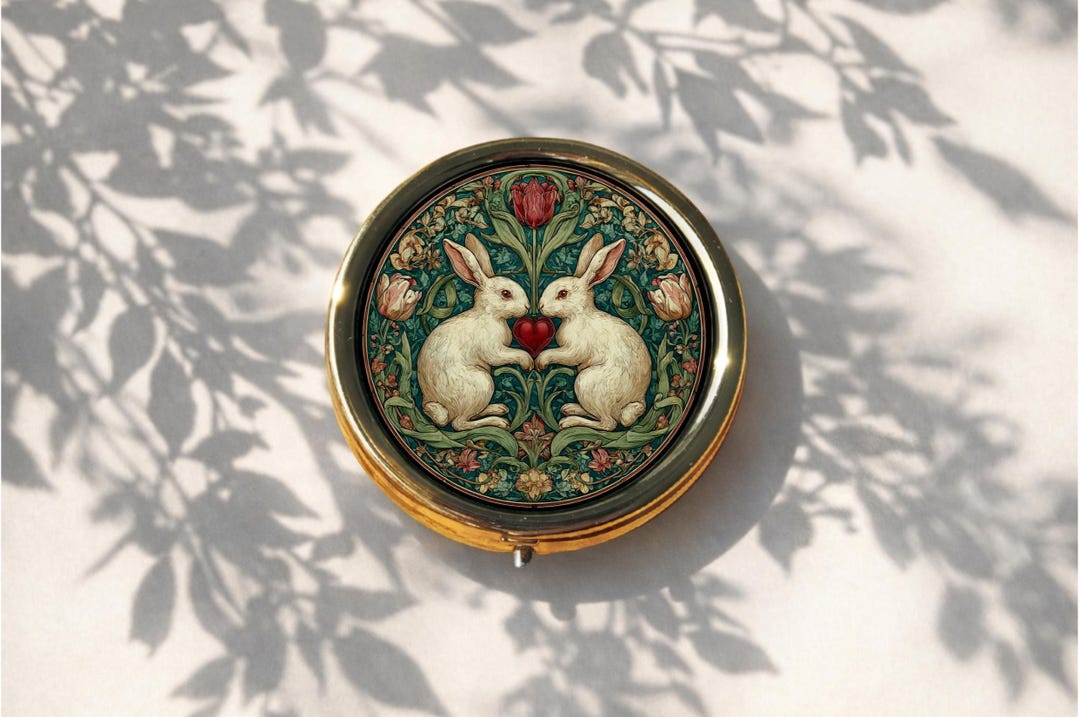 Pill Box Vintage Pill Organiser Cute Pill Case for Handbag Travel ...