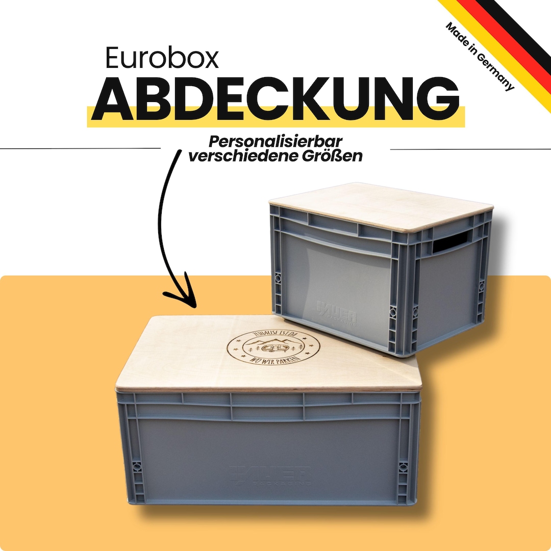 Eurobox Lid Made of Multiplex Plywood – Customizable | Wooden Cover for ...