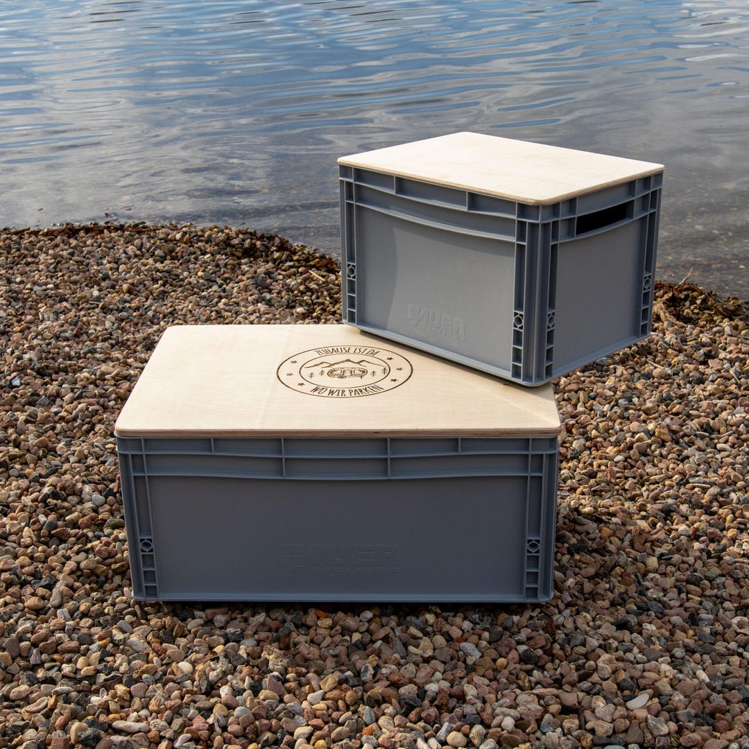 Personalisierbarer Eurobox Deckel | Holz Abdeckung für Eurobox ...