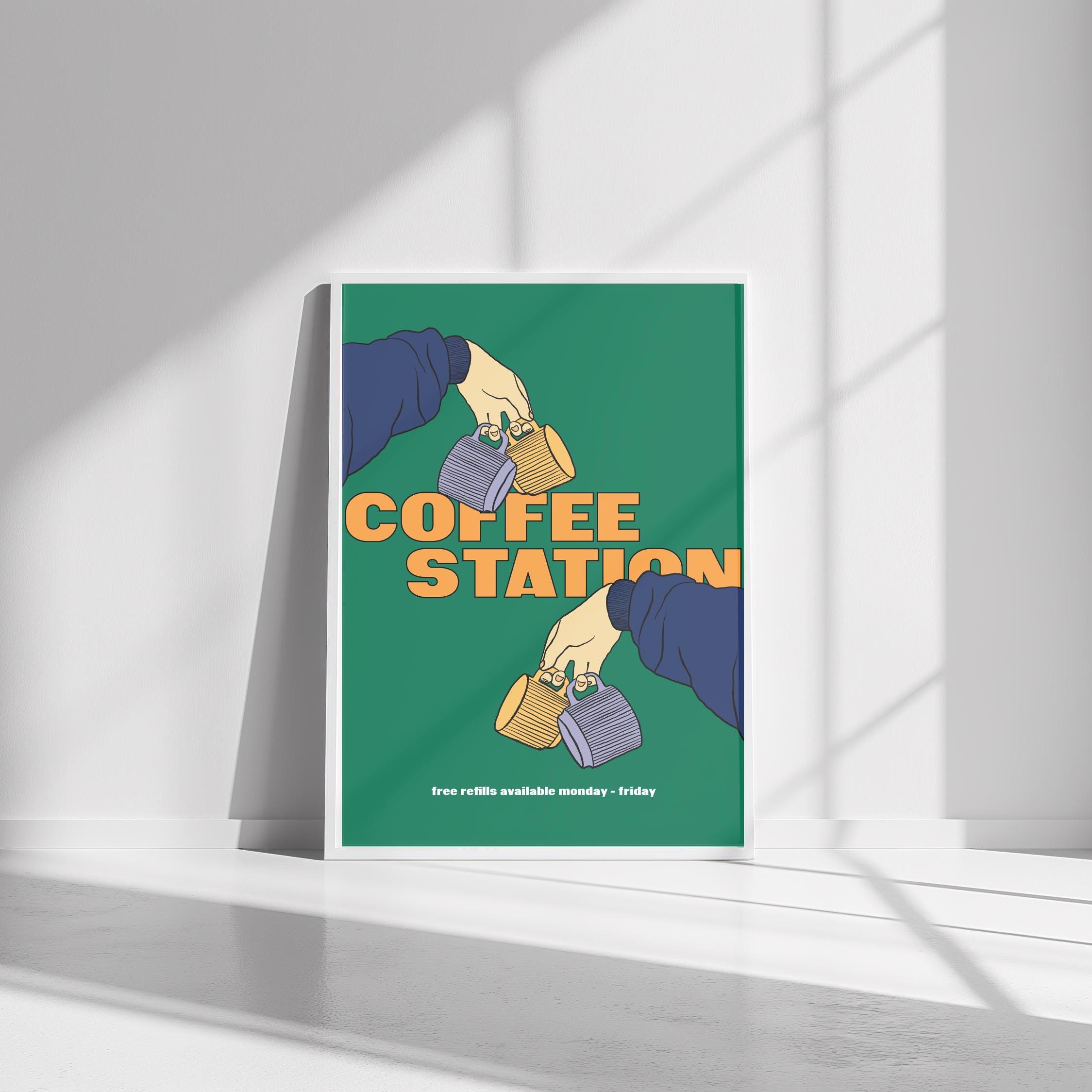Coffee Station Posters, Wall Art Prints, Digital Art Prints, Homebody ...