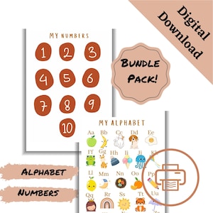 Printable-alphabet & Numbers - Etsy