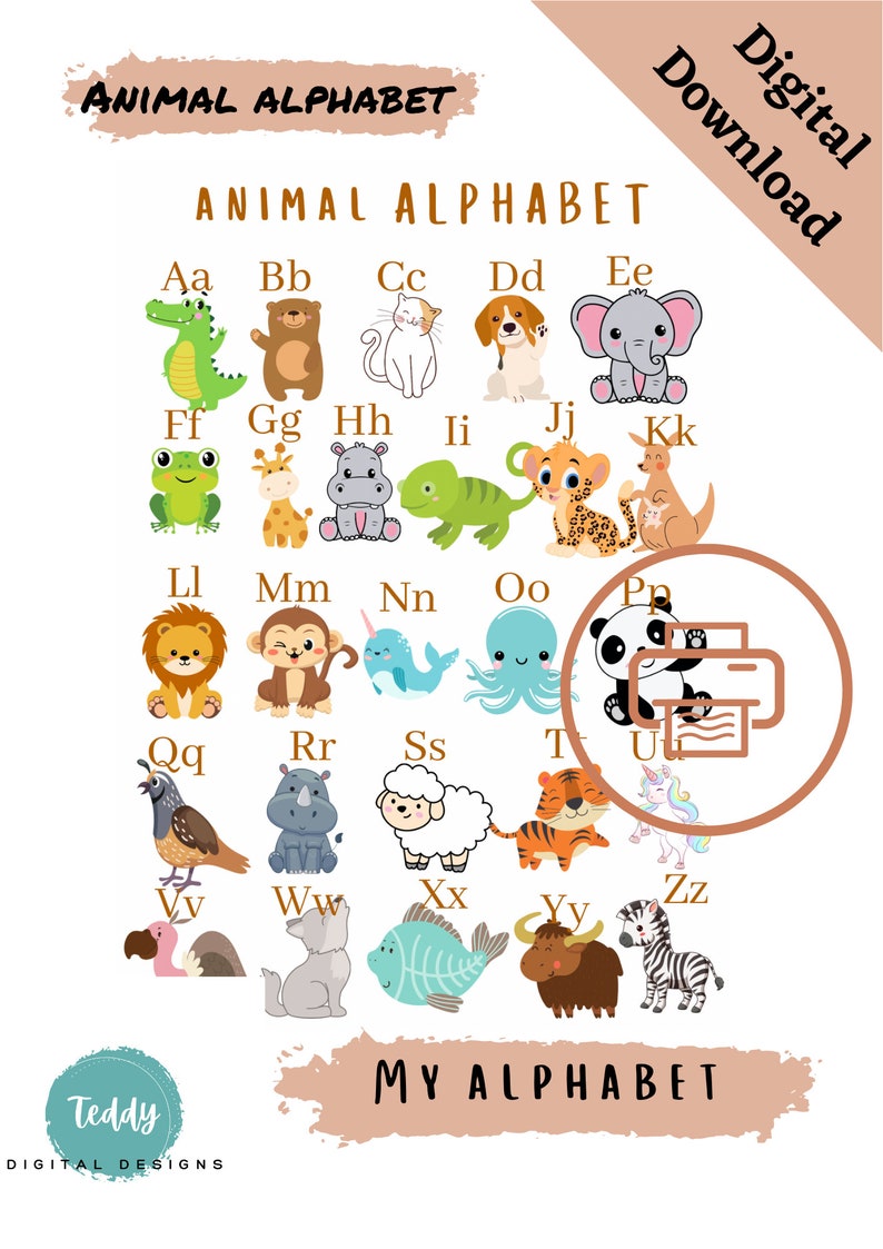 Printable-alphabet & Numbers - Etsy
