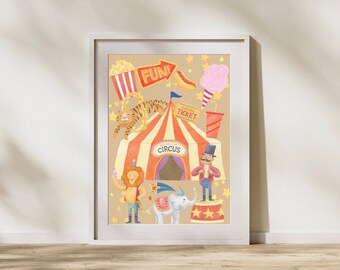 Circus Handprint Art Handprint Craft for Toddlers and - Etsy Hong Kong