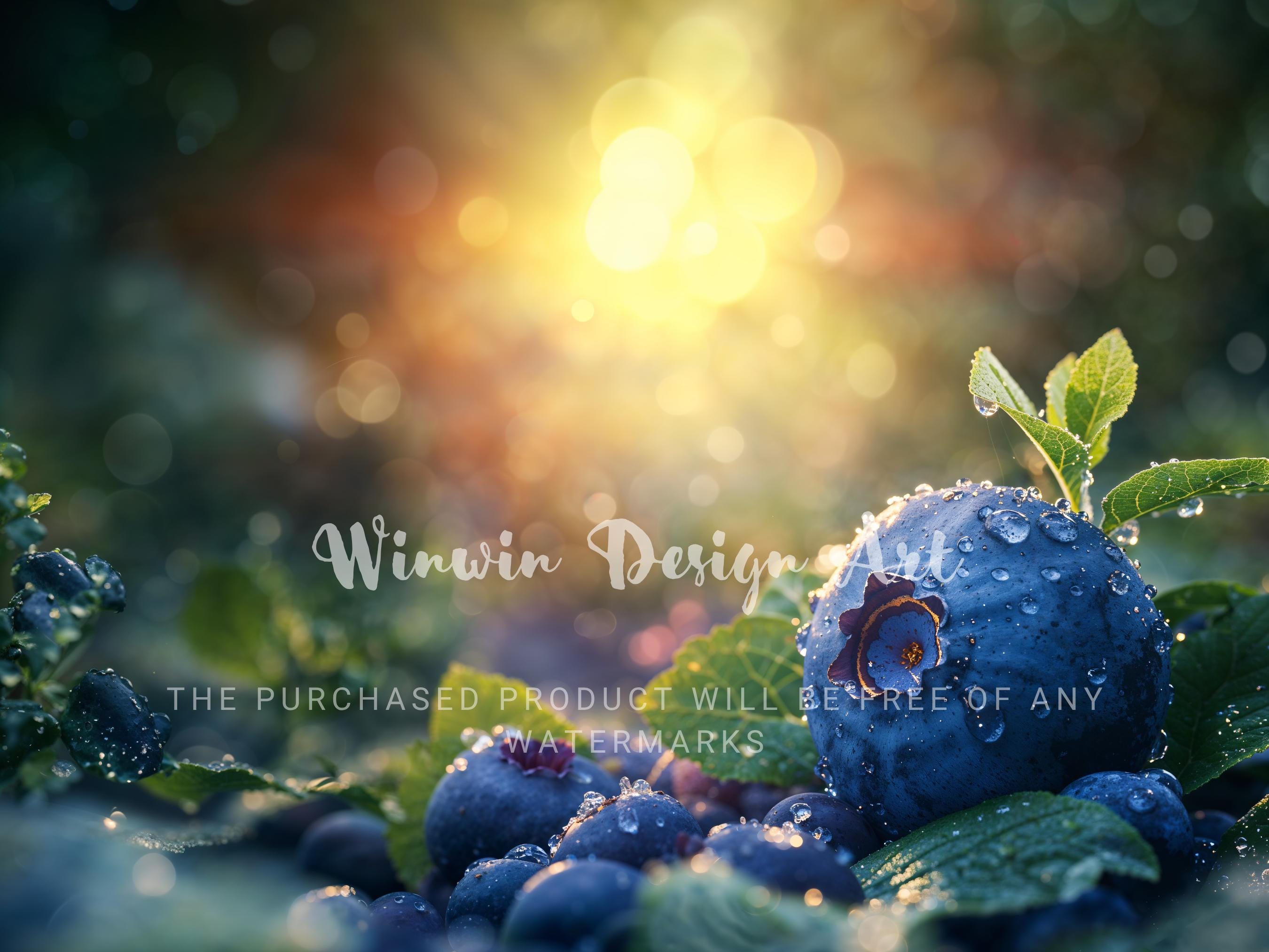 Blueberry Dream Digital Backdrop – Whimsical Children’s Photography ...