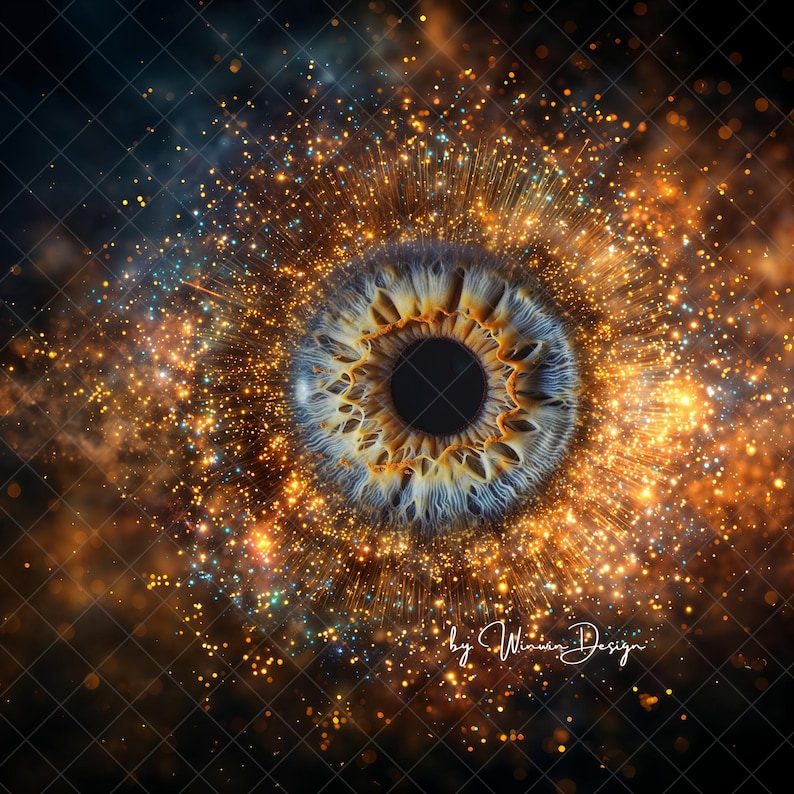 Eye Iris Overlay Frame – Glittering Photoshop Background, Macro Eye ...