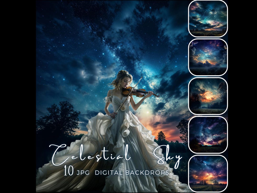 Sky Digital Backdrop – Starry Galaxy Fantasy Background, Night Sky ...