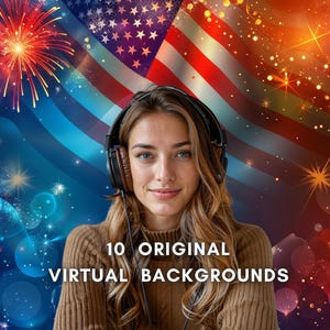USA Flag and Fireworks Virtual Background (JPG Digital Download) - Etsy