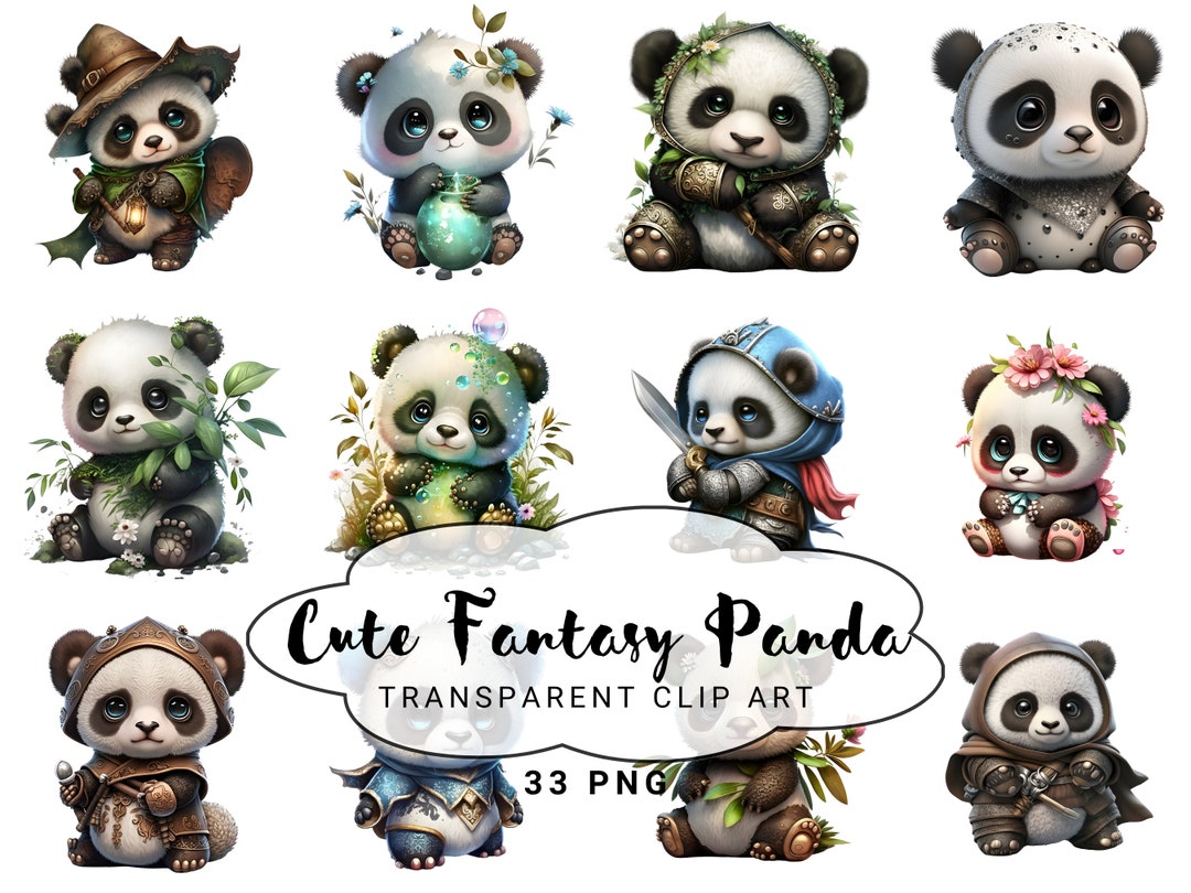 Fantasy Panda in PNG File Printable Wall Art Panda for Nursery - Etsy