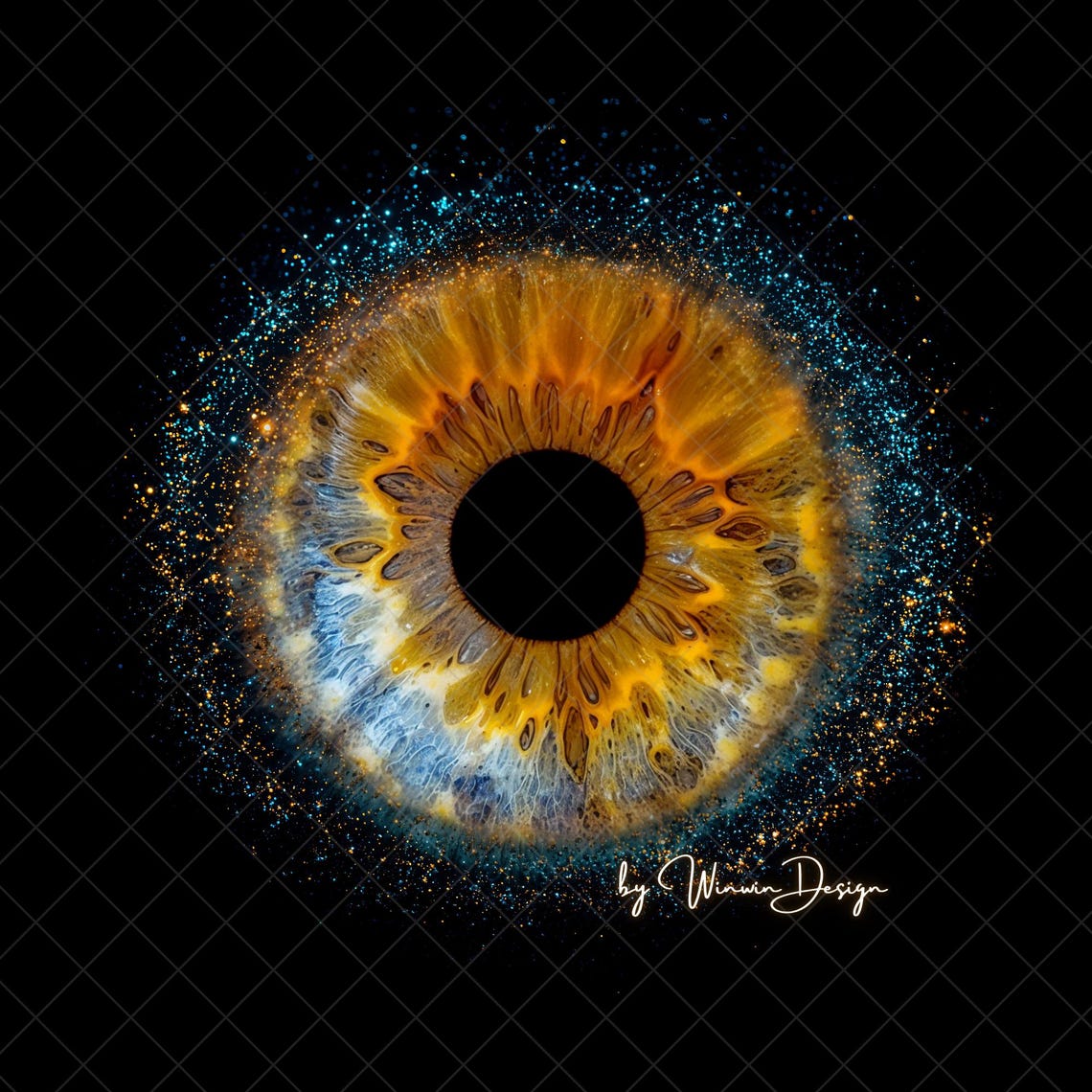 Macro Eye Overlay Frame Iris Photography Backdrop – Easy Eye Insert ...