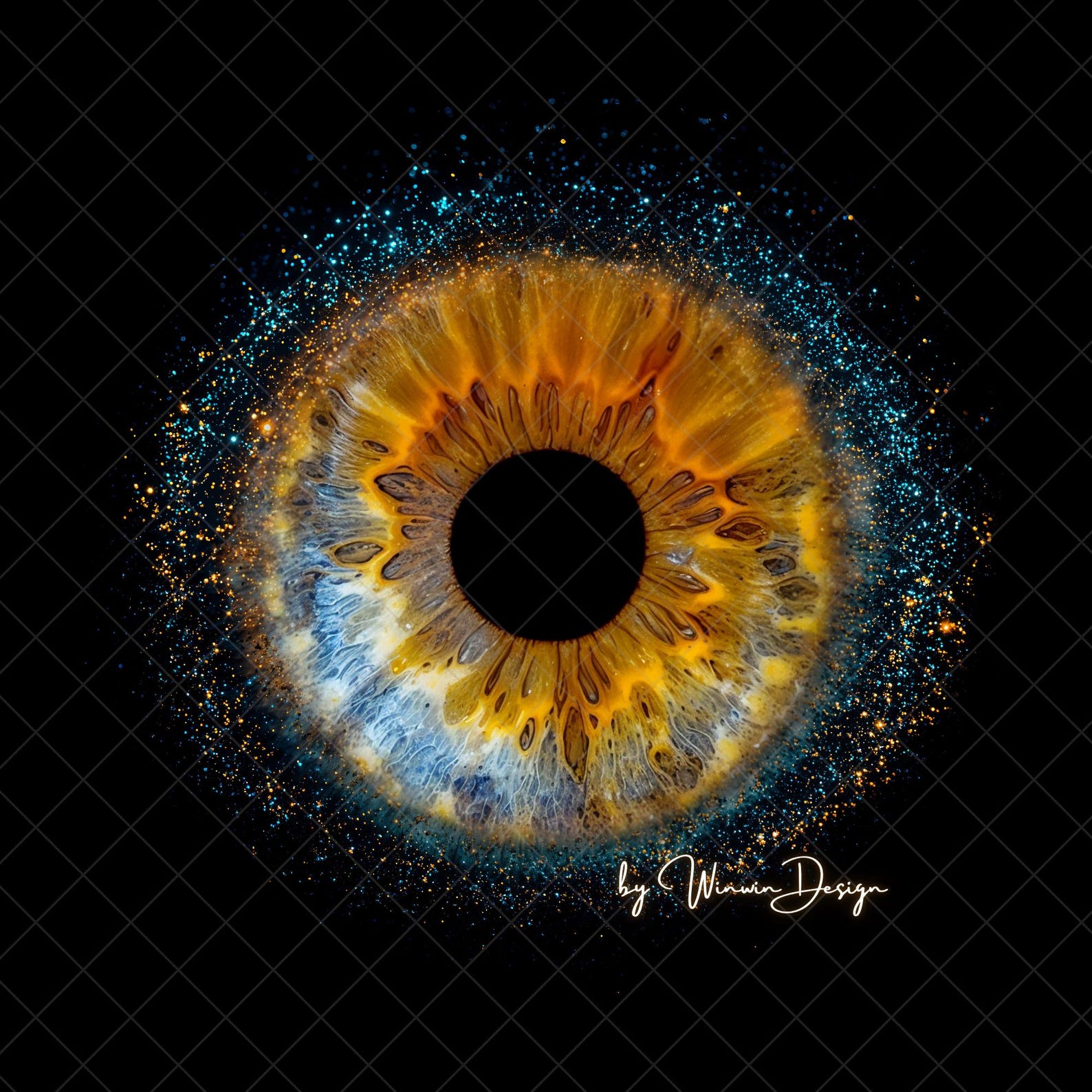 Macro Eye Overlay Frame Iris Photography Backdrop – Easy Eye Insert ...