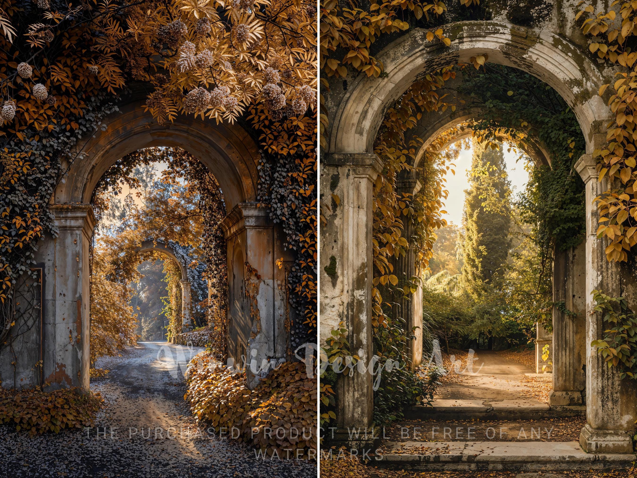 Ancient Archway Digital Backdrop Portrait Photoshop Overlay Nature ...