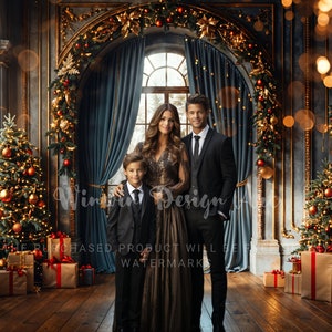 Merry Christmas Digital Backdrop Christmas Room Background Christmas ...