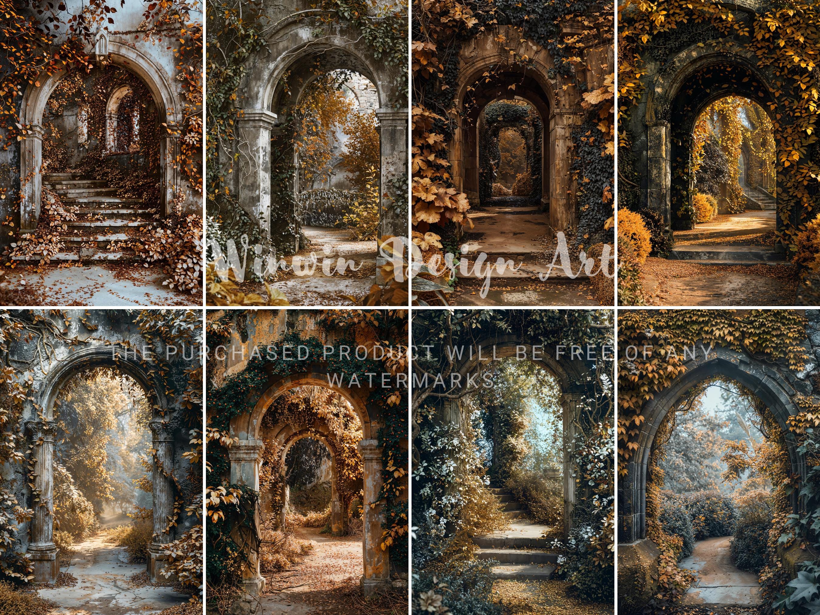 Ancient Archway Digital Backdrop Portrait Photoshop Overlay Nature ...