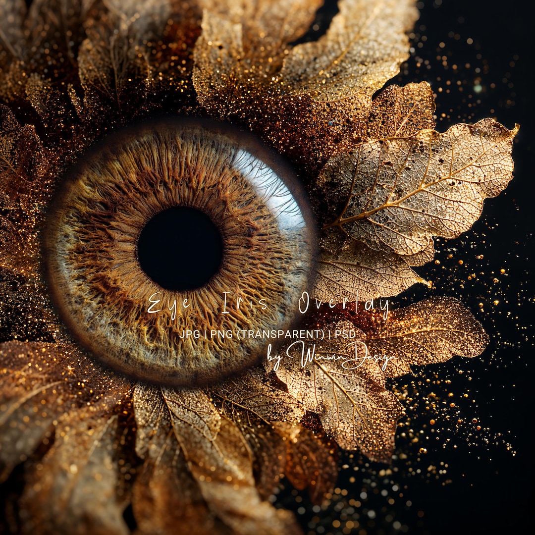 Digital Eye Iris Overlay Backdrop – Autumn Leaves Eye Insert ...