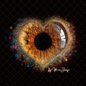 Macro Eye Iris Frame Background – Valentine’s Heart Iris Photography ...