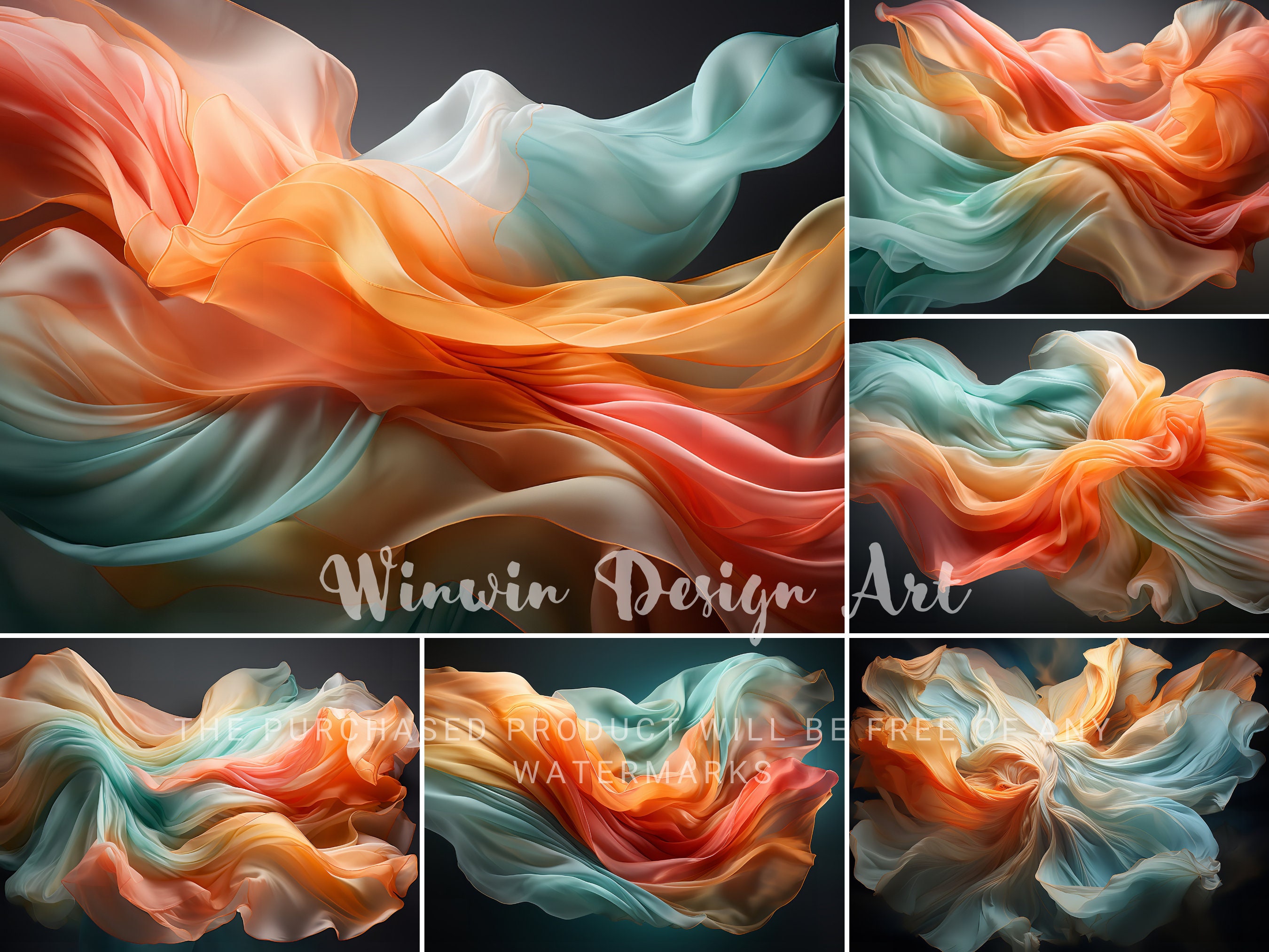 Colorful Fabric Photography Backdrop Flowing Fabric Digital - Etsy