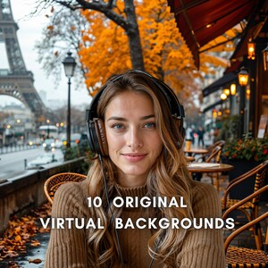 Paris Cafe Zoom Background for Virtual Meetings, Parisian Interior Zoom ...
