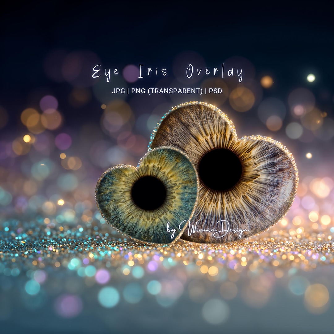 Couple Eye Iris Overlay Background – Heart Shape Macro Eye Photography ...