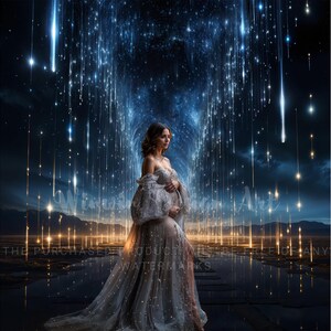 Falling Stars Photography Backdrop Glittering Stars Digital Background ...