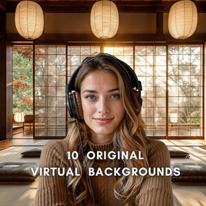 Japanese Shoji Panel Zoom Background for Virtual Meetings, Japan Style ...