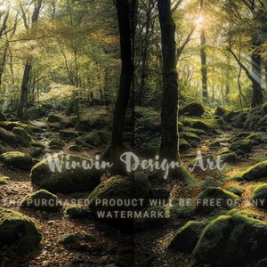 Forest Scenery Portrait Overlay Photoshop Backdrops, Digital ...