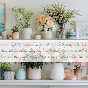 Spring Floral Shelves Zoom Background for Virtual Meetings, Spring ...