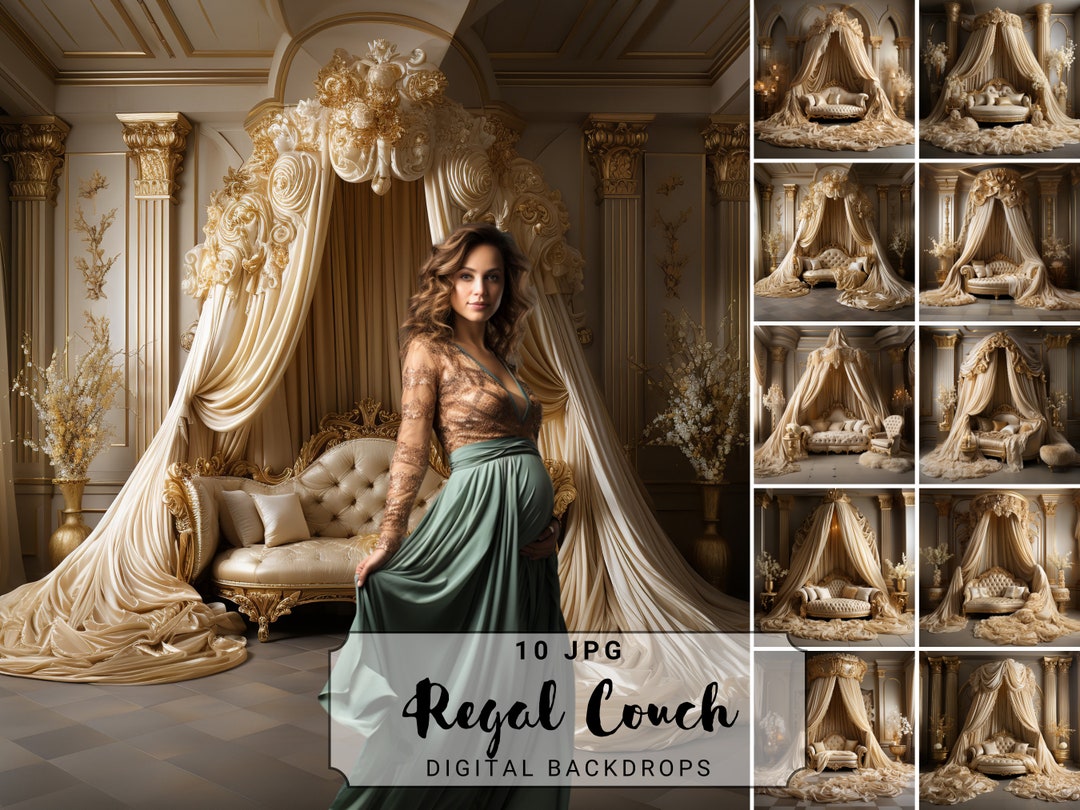 Regal Couch Digital Backdrops Royal Sofa Digital Background - Etsy