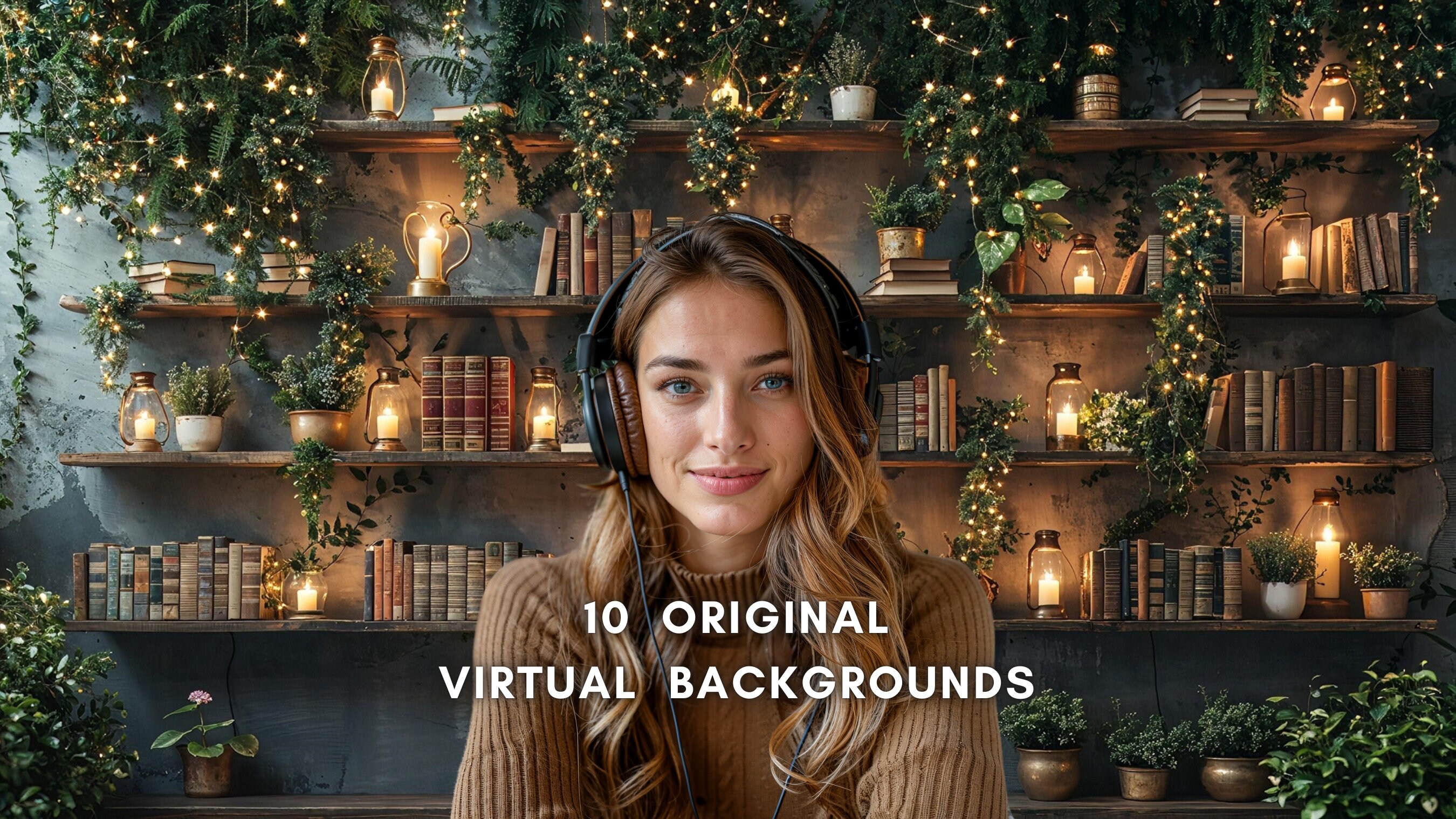 Fairy Tale Bookshelves Zoom Background for Virtual Meetings ...