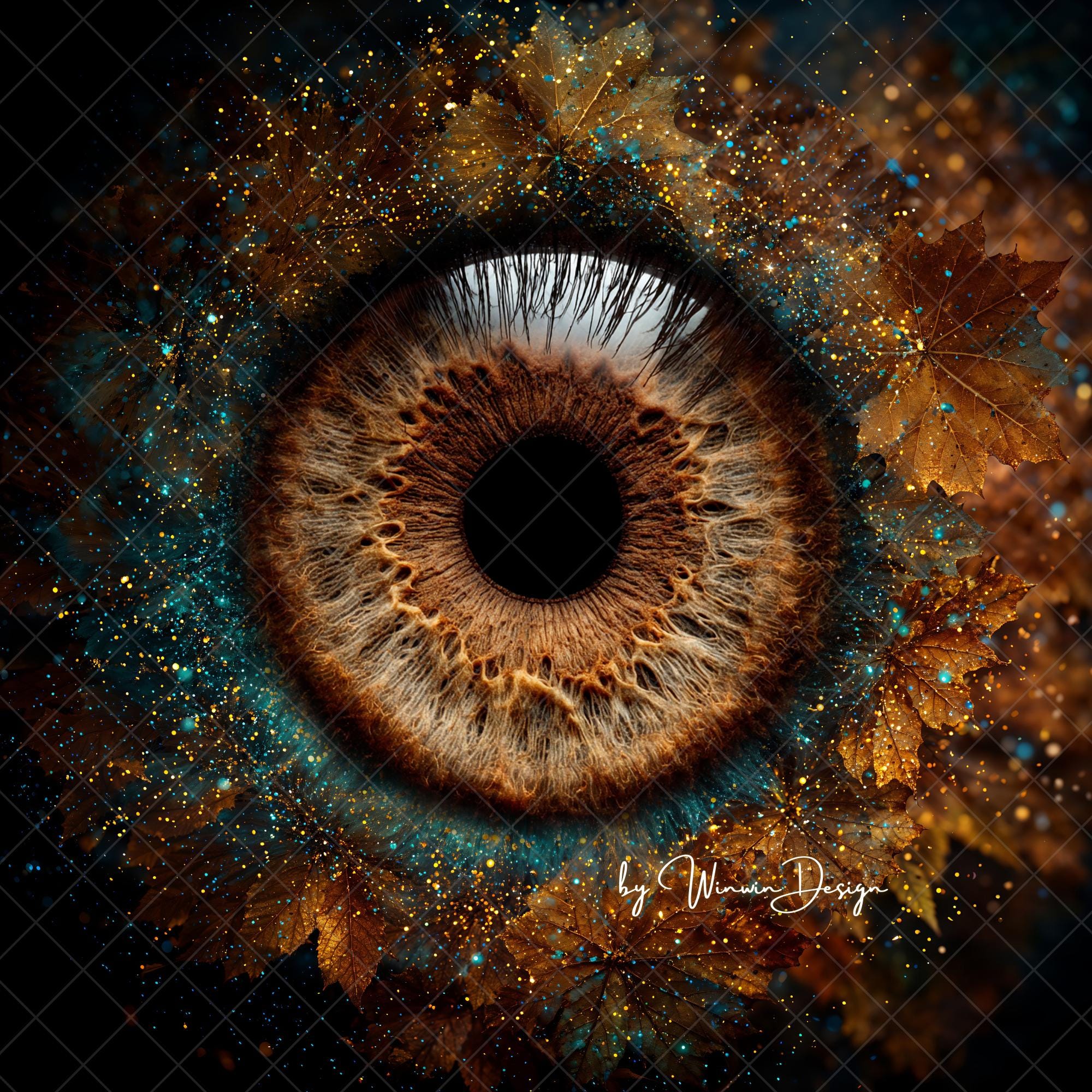 Macro Eye Iris Overlay Backdrop – Autumn Theme Human Eye Photography ...