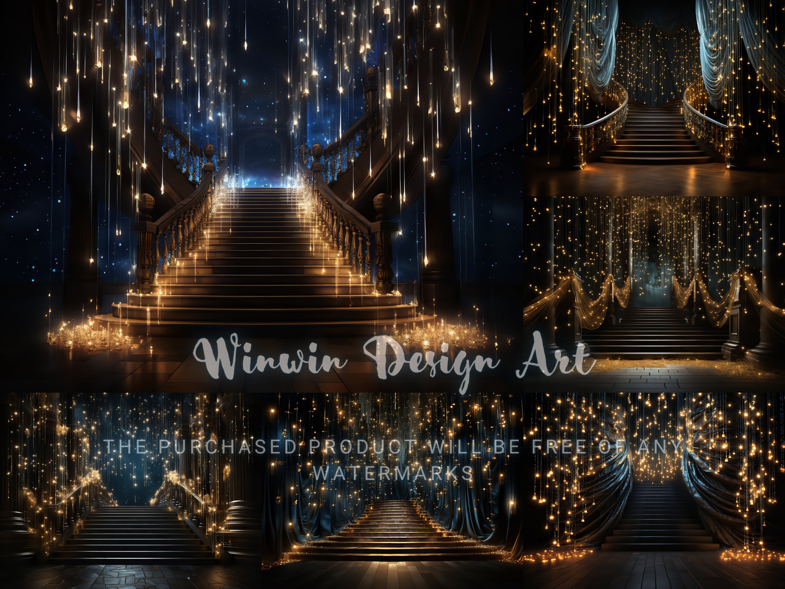 Celestial Staircase Digital Backdrop | Maternity & Wedding Photography ...