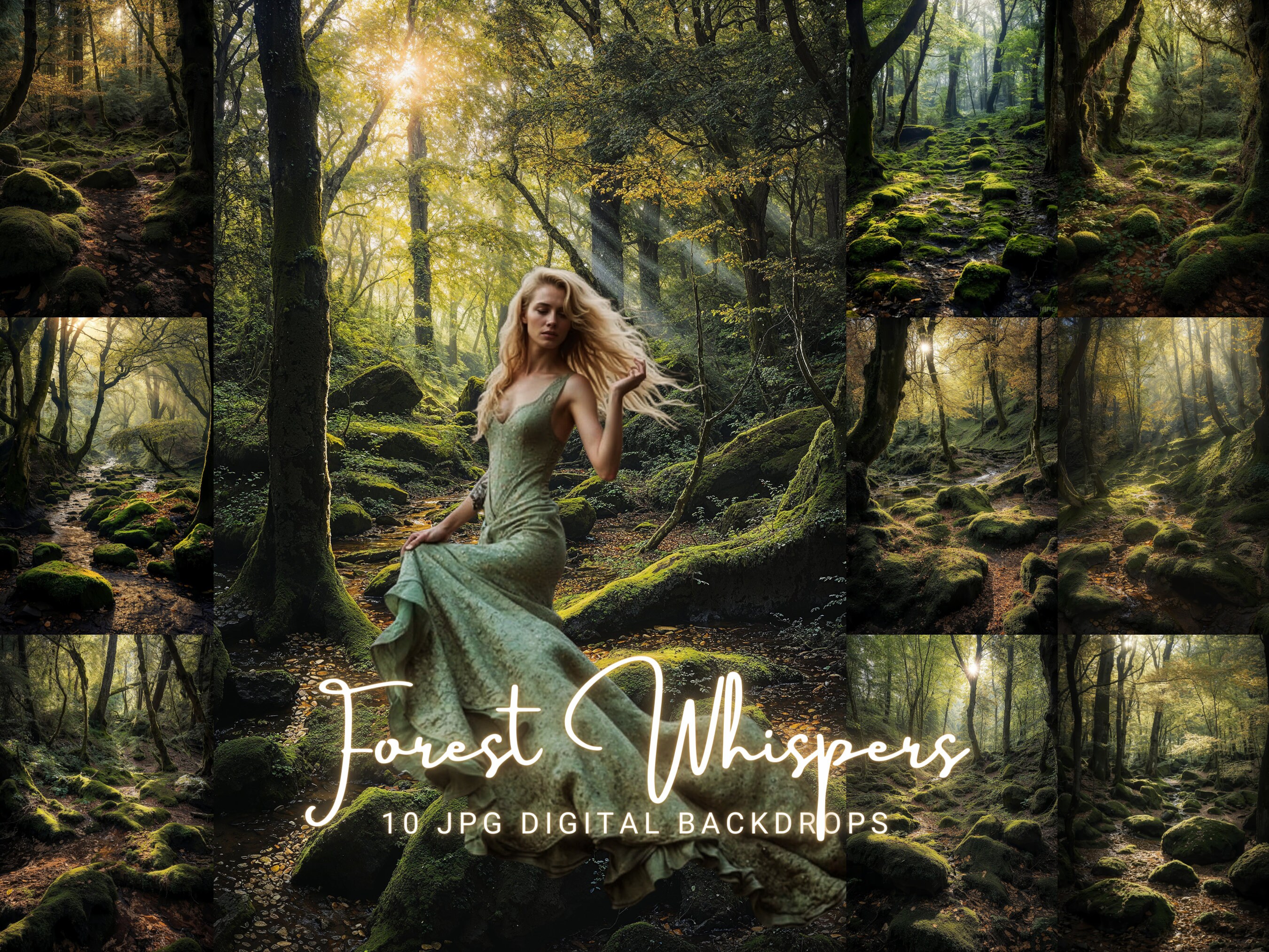 Forest Background Scene Portrait Overlay Photoshop Composite ...