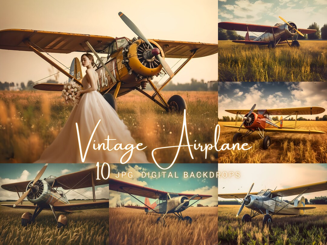 Airplane Digital Backdrop Aeroplane Digital Background Aviation Jet ...