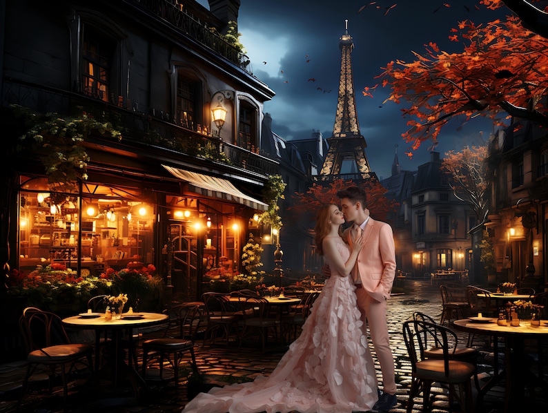 Parisian Cafe Digital Photography Background Paris Photography Backdrop ...