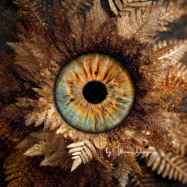 Digital Eye Iris Backdrop – Autumn Leaves Eye Insert Photography ...